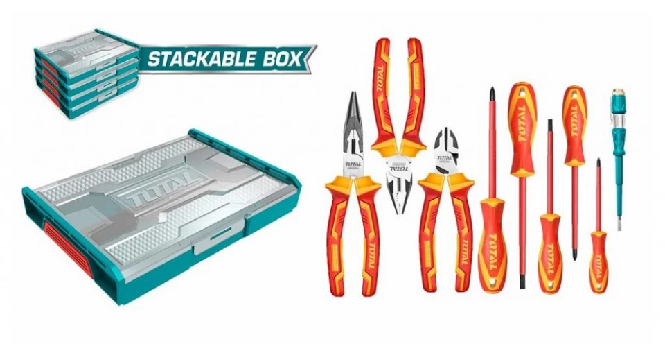 TOTAL KIT HERRAMIENTA THKTV02H091 9PCS | World Shop
