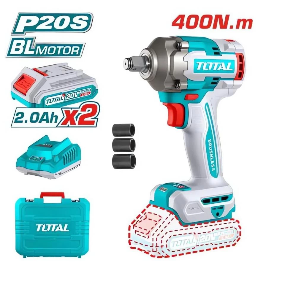 TOTAL LLAVE DE IMPACTO 20V 400NM UTIWLI2040 | World Shop